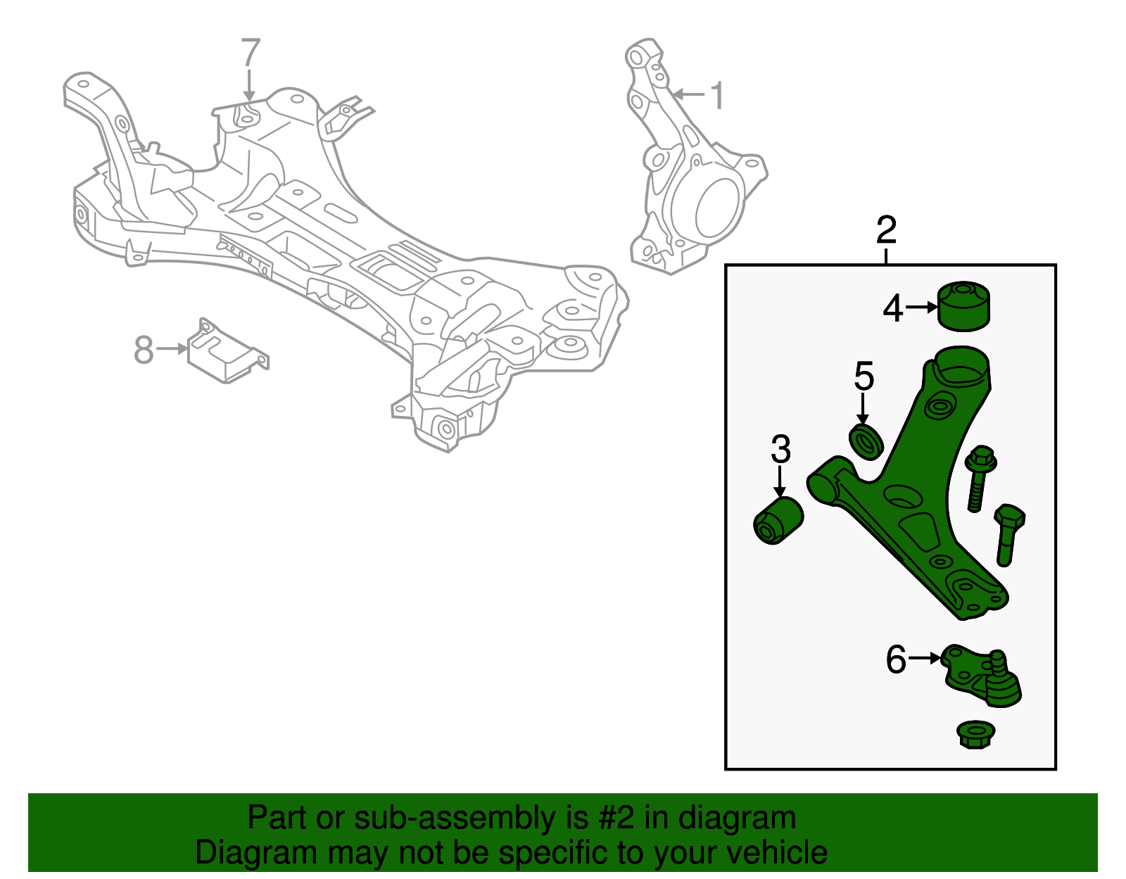 Hyundai - 54501-2S100 - Lower Control Arm - 2010-2013 Hyundai Tucson ...