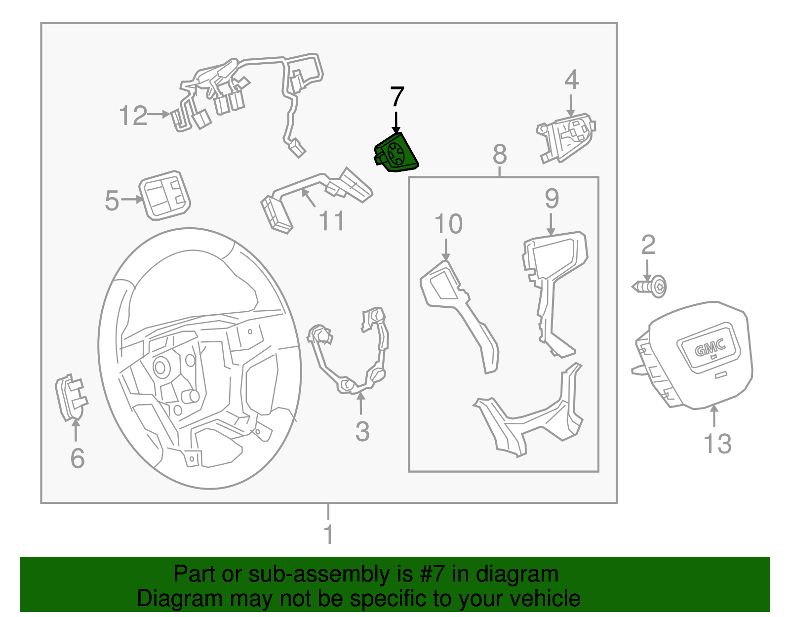 2017-2024 GM Cruise Control Switch 23360936 | Courtesy Parts
