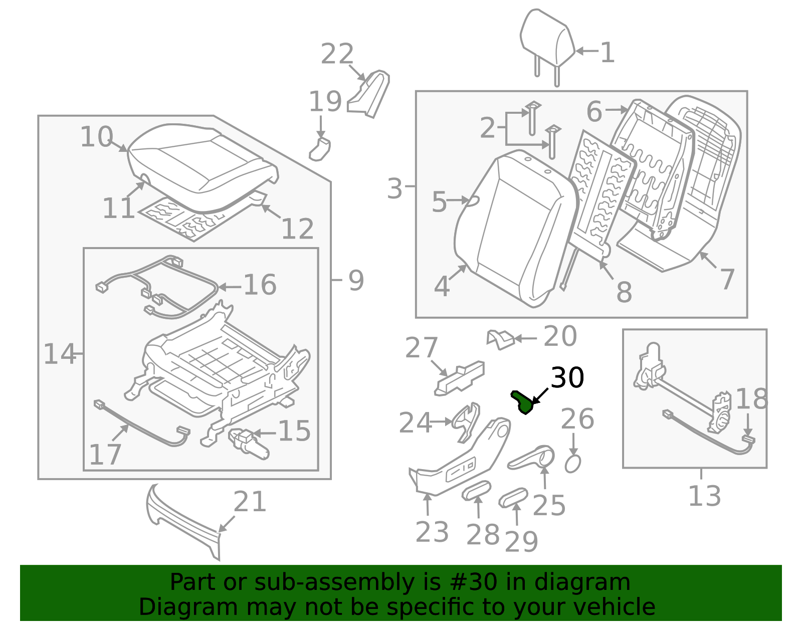 88570-0W000-RAS - Lumbar Adjuster - 2010-2012 Hyundai Santa Fe | World ...