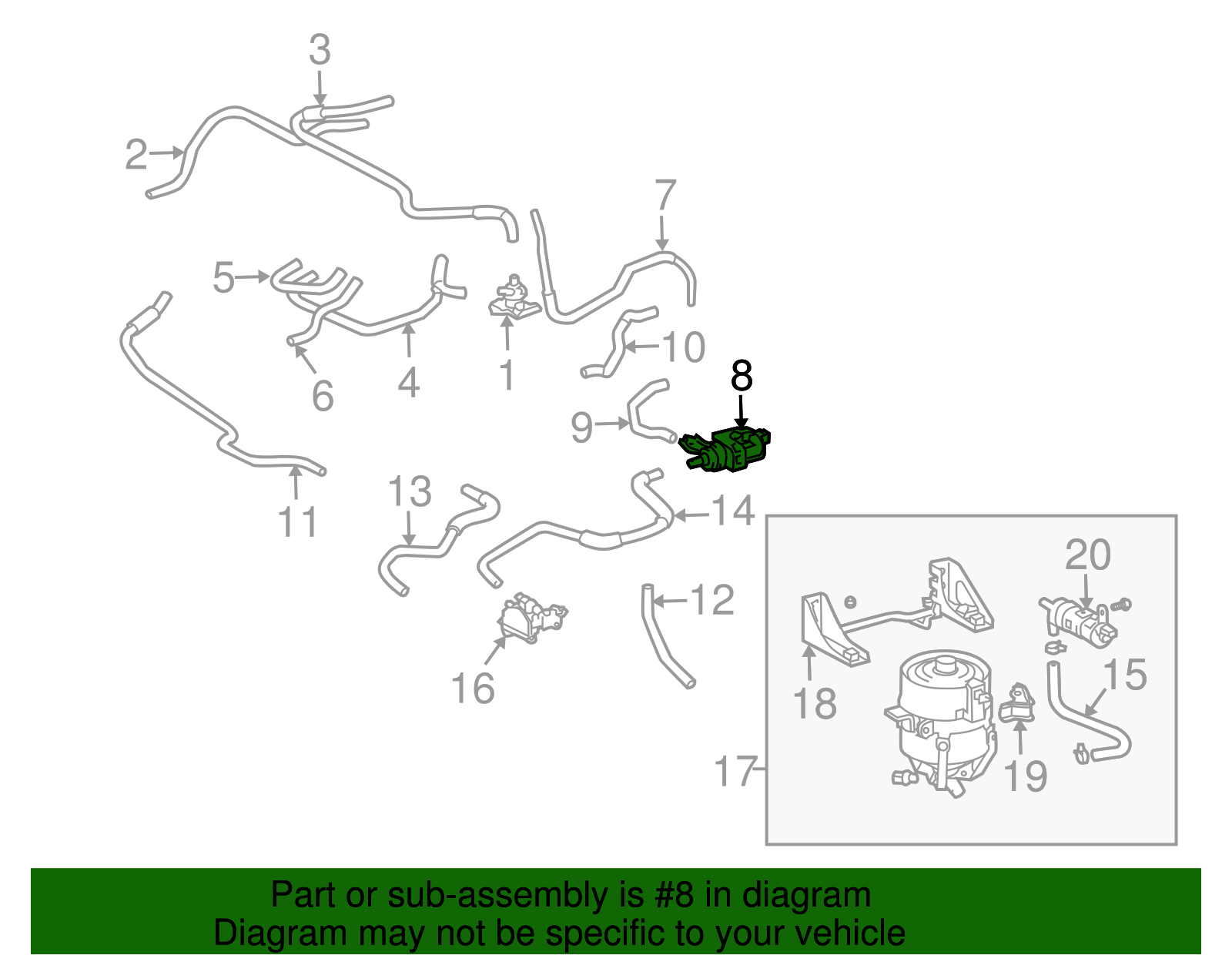 2004-2009 Toyota Prius Pump Assembly 87200-47030 | Toyota Parts Center