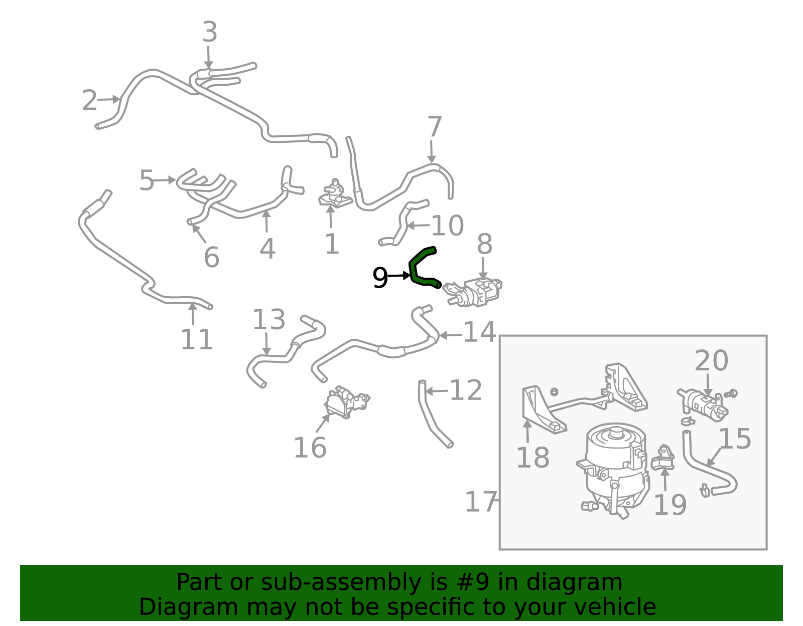 2004-2009 Toyota Prius Drive Motor Inverter Coolant Line 87245-47230 ...