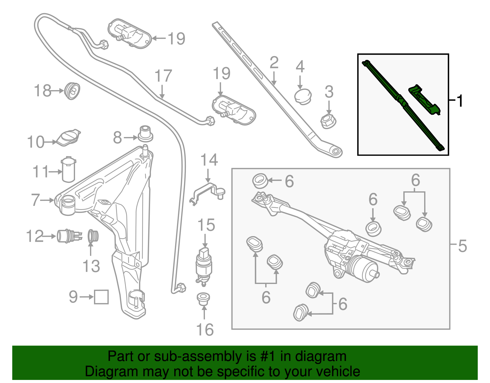 4H1-998-002-B - Wiper Blade 2011-2018 Audi | Audi OEM Parts