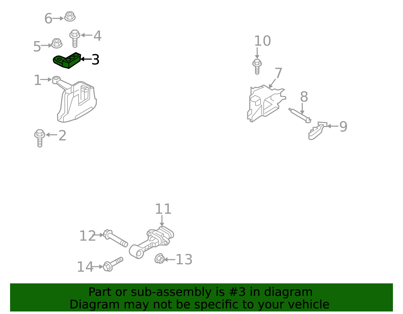 21825-F2100 - Side Mount Bracket 2019-2024 Kia Forte | Kia.Parts Store