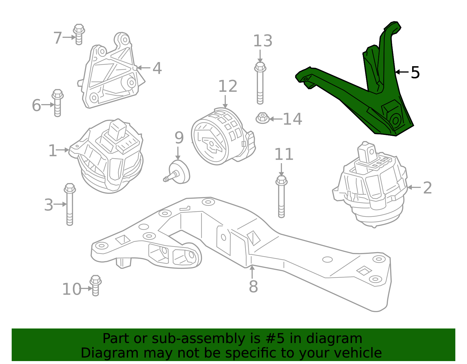 Genuine BMW 22-11-9-844-627 | Engine Bracket | FREE Shipping on Most ...
