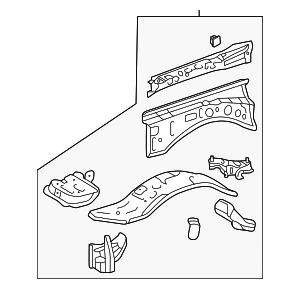 Genuine Toyota Apron Assembly part# 53701-35A61 for 2012-2014 Toyota FJ ...