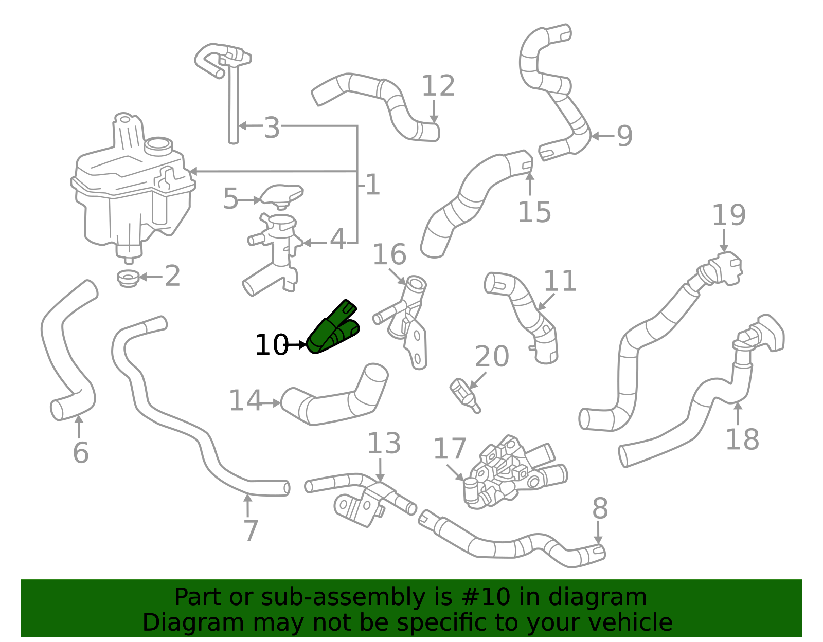 16282-24030 - 2023-2024 Toyota - Engine Coolant Bypass Hose | Nucar ...