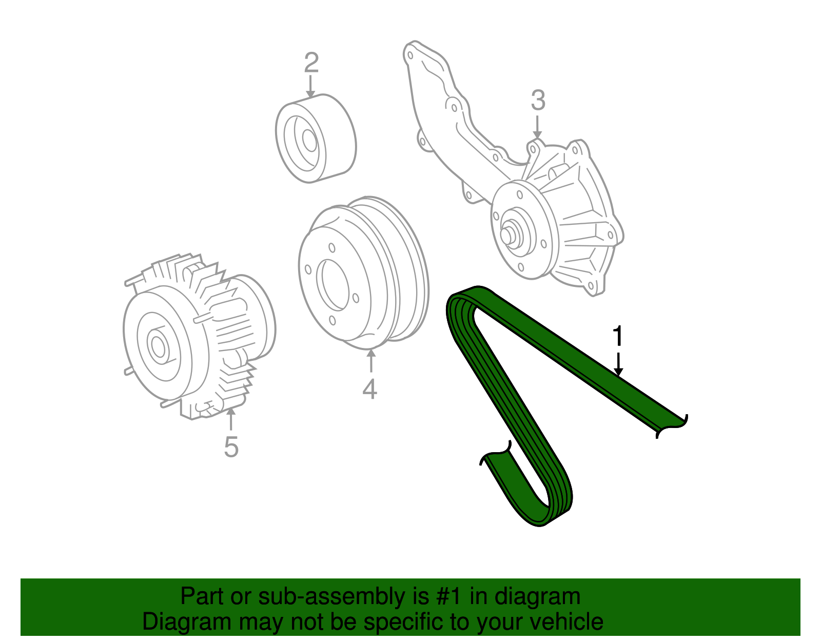 2005-2011 Toyota Tacoma Serpentine Belt 90916-02709 | Toyota Parts Center