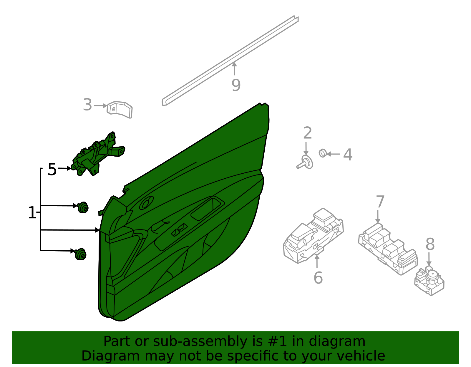 82307-AA000-NNB - Door Trim Panel 2021-2023 Hyundai Elantra | Group 1 ...