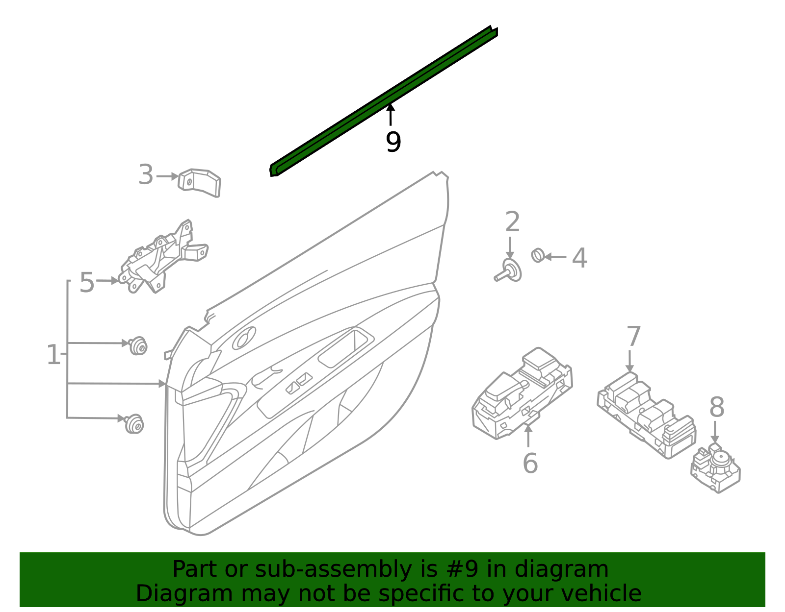 2023-2025 Hyundai Belt Weather-Strip 82230-AA500 | MotorMotor