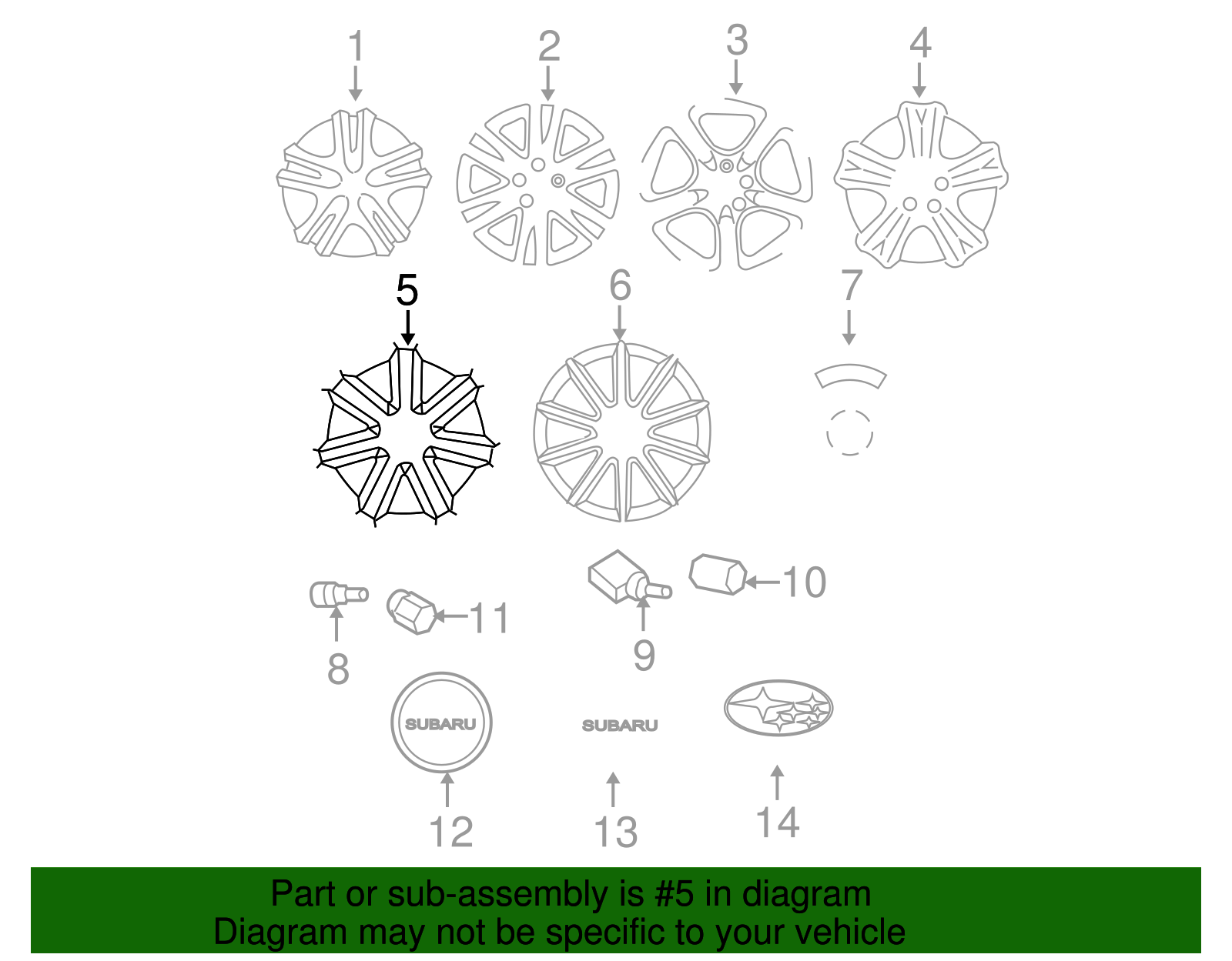 2007 Subaru Wheel, Steel 28111SA002 | Subaru Parts Plus
