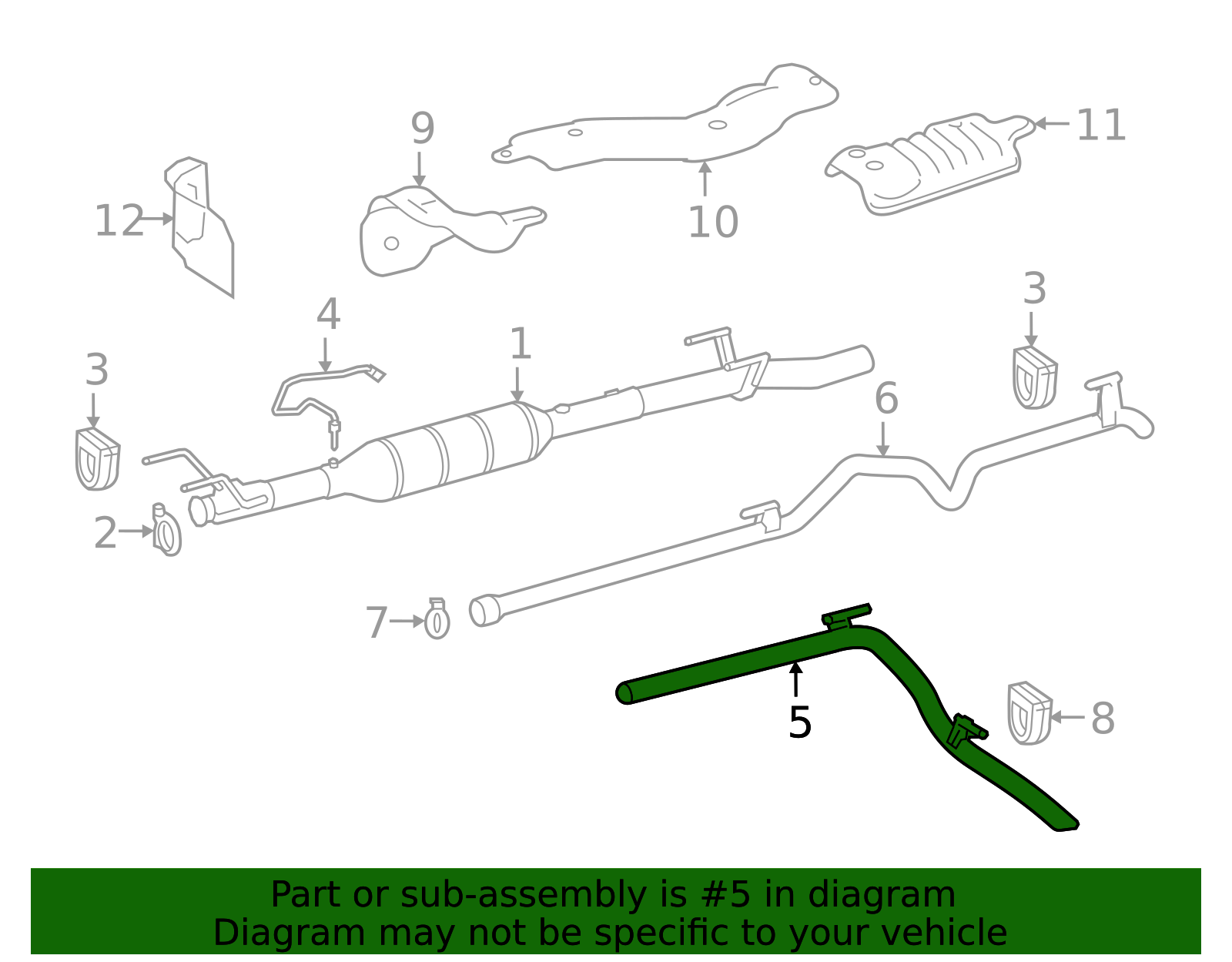 Genuine OEM Exhaust Gas Line, Rear | 9074907901 | Fits Select 2017-2024 ...
