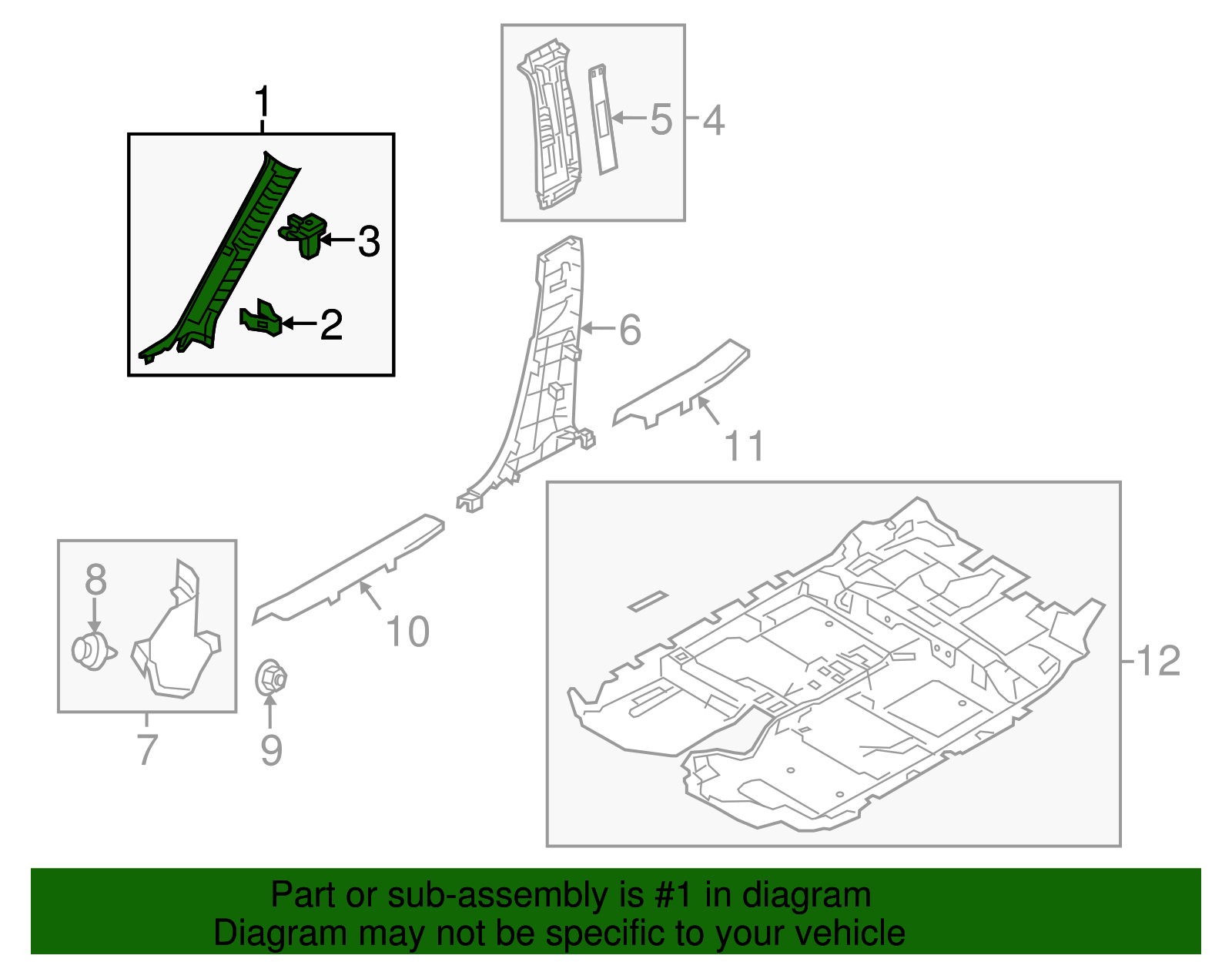 KD45-68-160D-75 - Windshield Pillar Trim - 2013-2016 Mazda CX-5 | Mazda ...