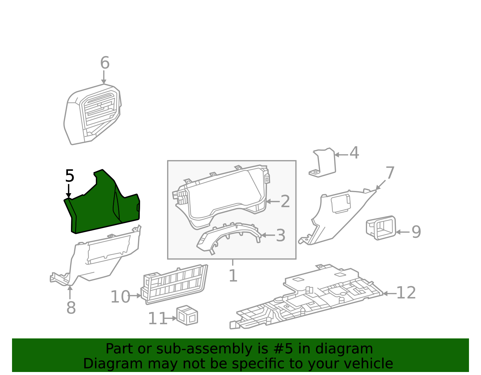 2023-2025 Toyota Sequoia 2023-2024 Toyota Sequoia - Insert Panel 55011 ...