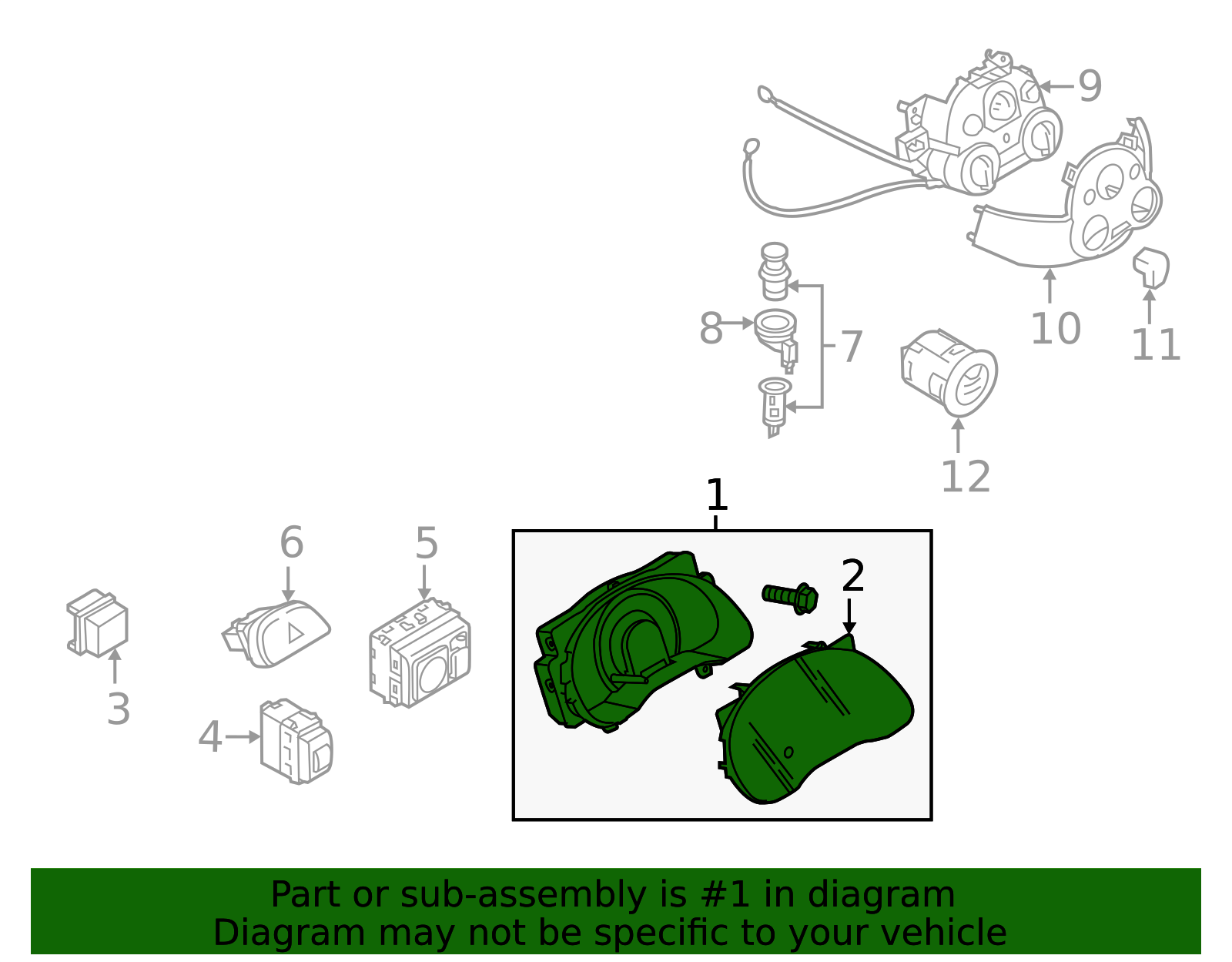 2015-2019 Nissan Versa Cluster Assembly 24810-9KK0A | Bill Kay Nissan Parts