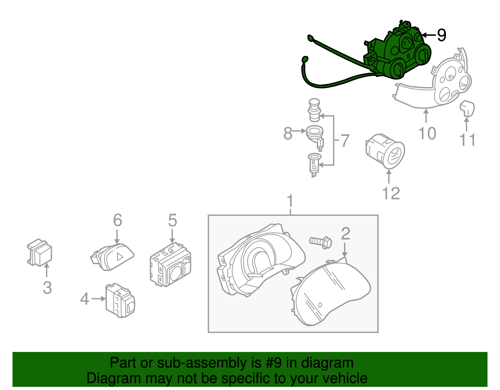 27510-9KZ2A - 2019 Nissan - Dash Control Unit | Anicra Nissan Parts