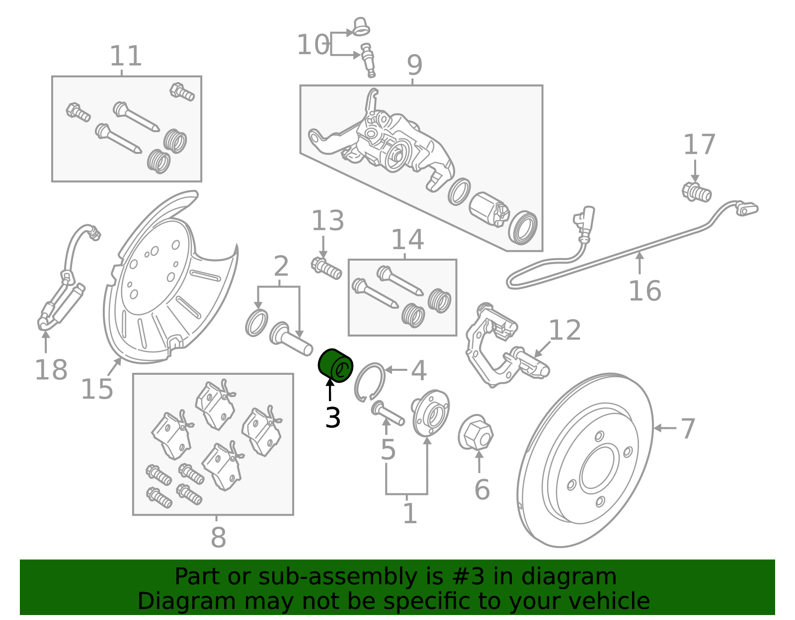 2014-2019 Ford Fiesta | Wheel Bearing | BE8Z-1215-C | Walls' Ford Parts