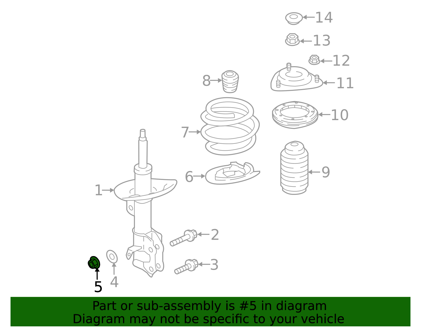 2005-2025 Subaru Strut Nut 902330007 | Subaru Parts Store