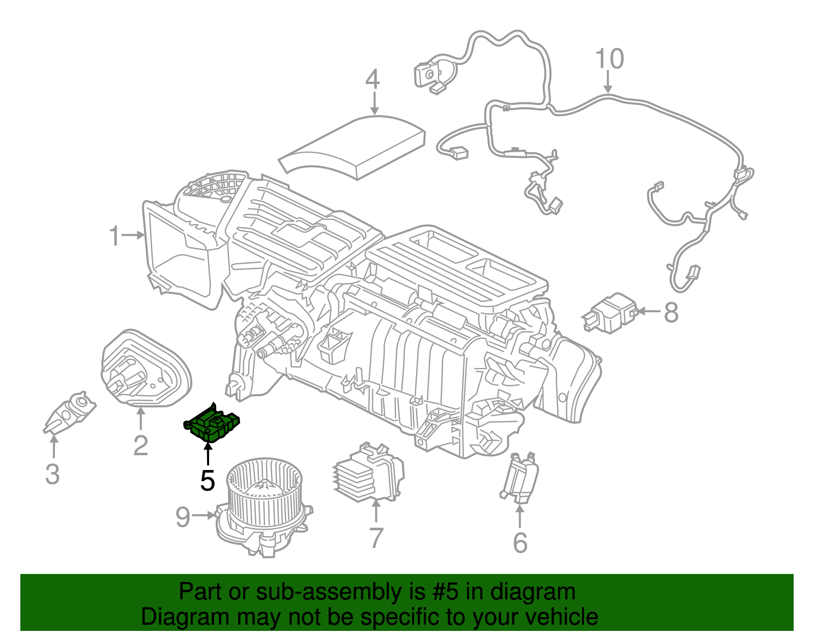 2015-2025 Ford Mustang Temp Door Actuator FR3Z-19E616-F | TascaParts.com