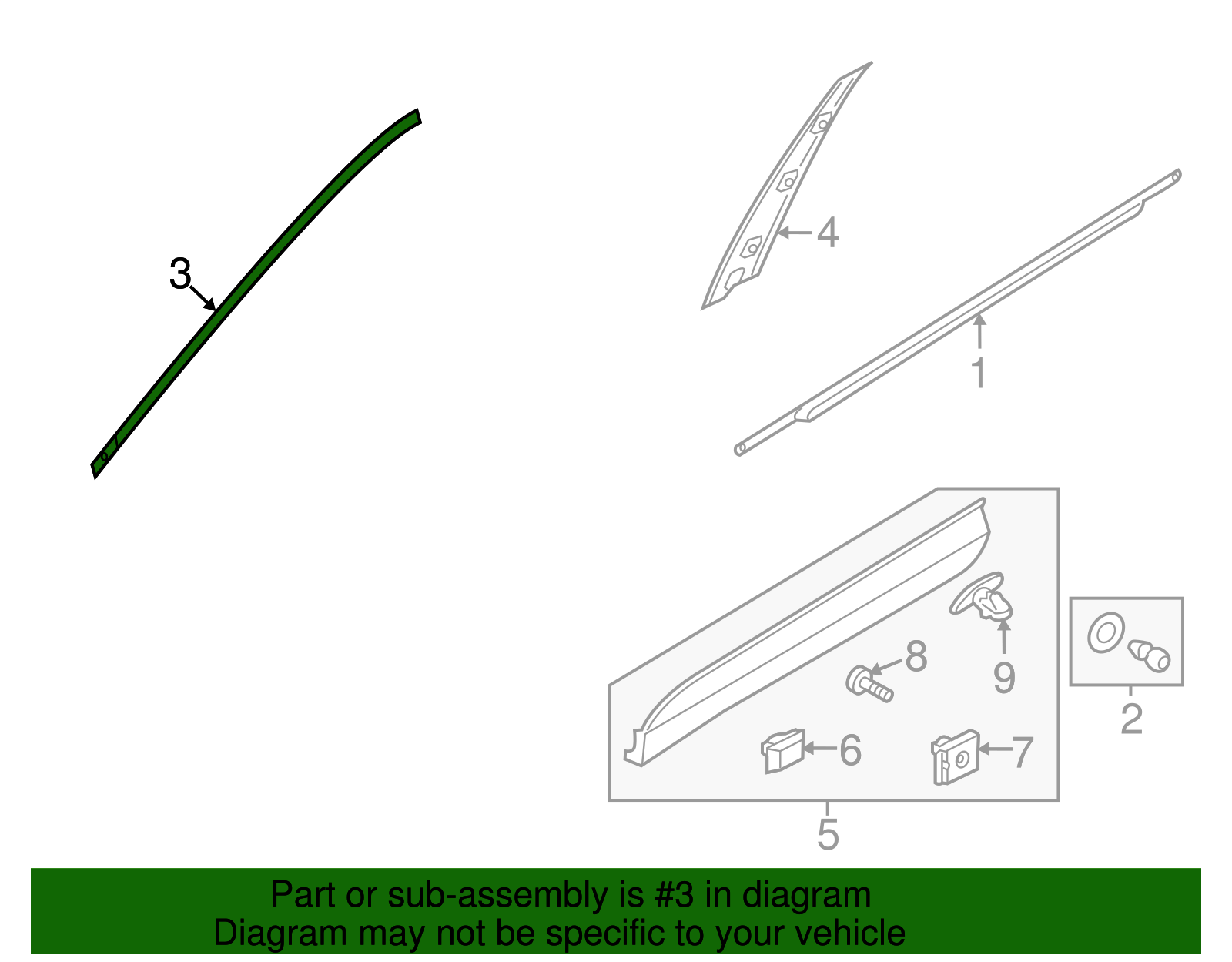 828602w000 - Hyundai Window Molding 2013-2019 Hyundai | Performance ...
