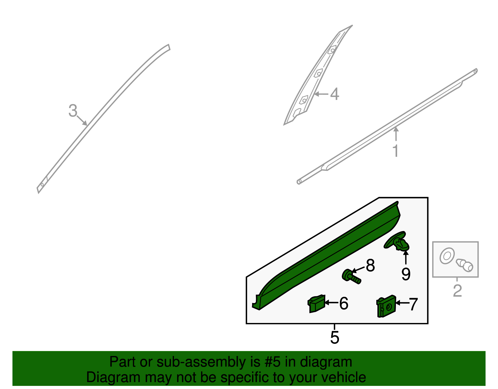 87721-2W000-CA - Side Molding 2013-2019 Hyundai | Hyundai Parts Pro