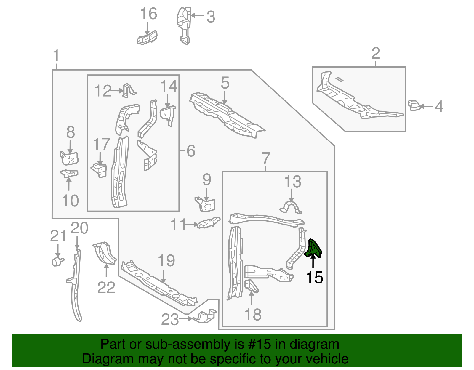 2008-2010 Toyota Highlander Fender Mtg Bkt 53258-0E040 | Elmhurst ...
