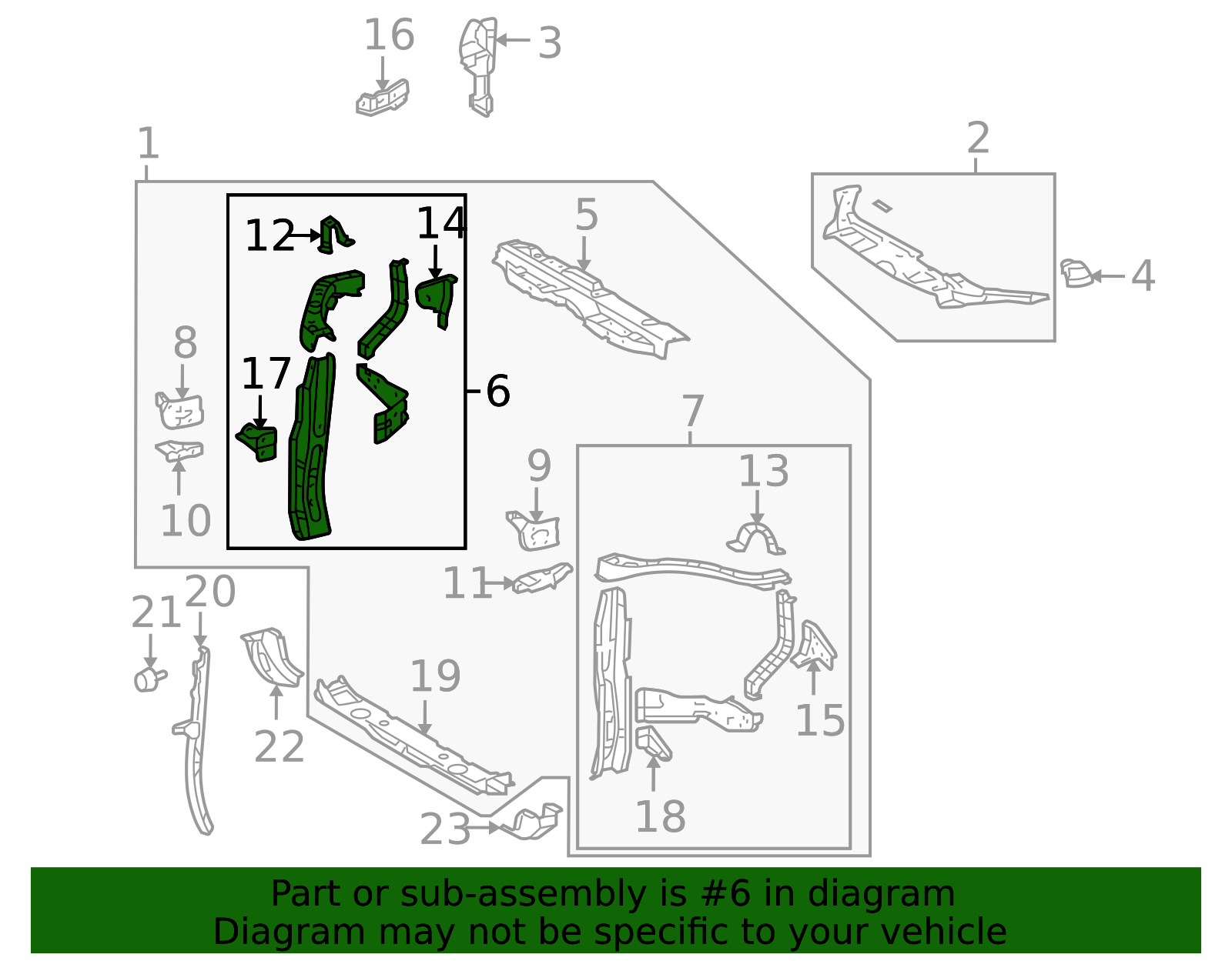 53202-0E040 - 2008-2010 Toyota Highlander - Side Support | Discount ...