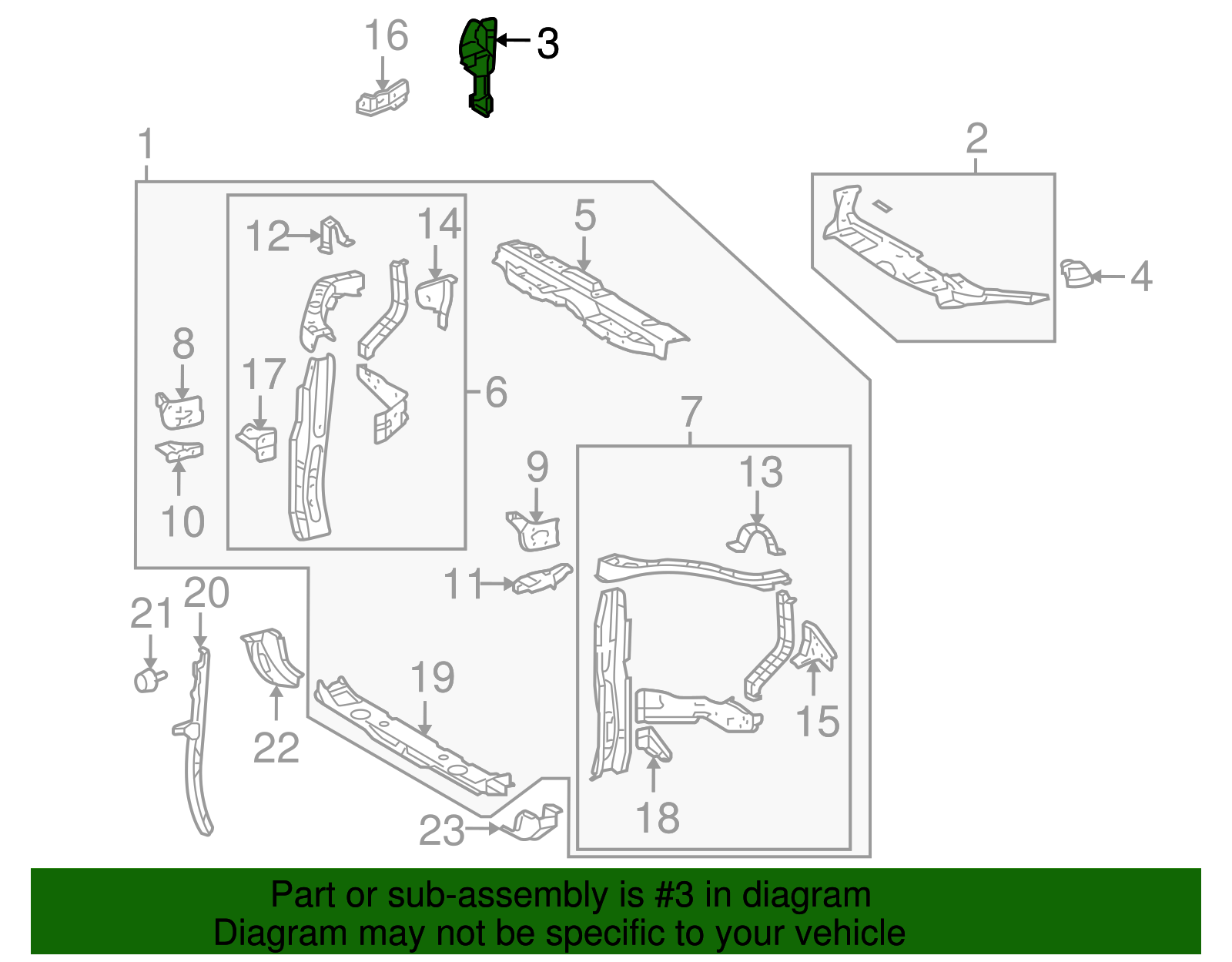 2011-2013 Toyota Highlander Radiator Support Baffle 53293-0E050 ...