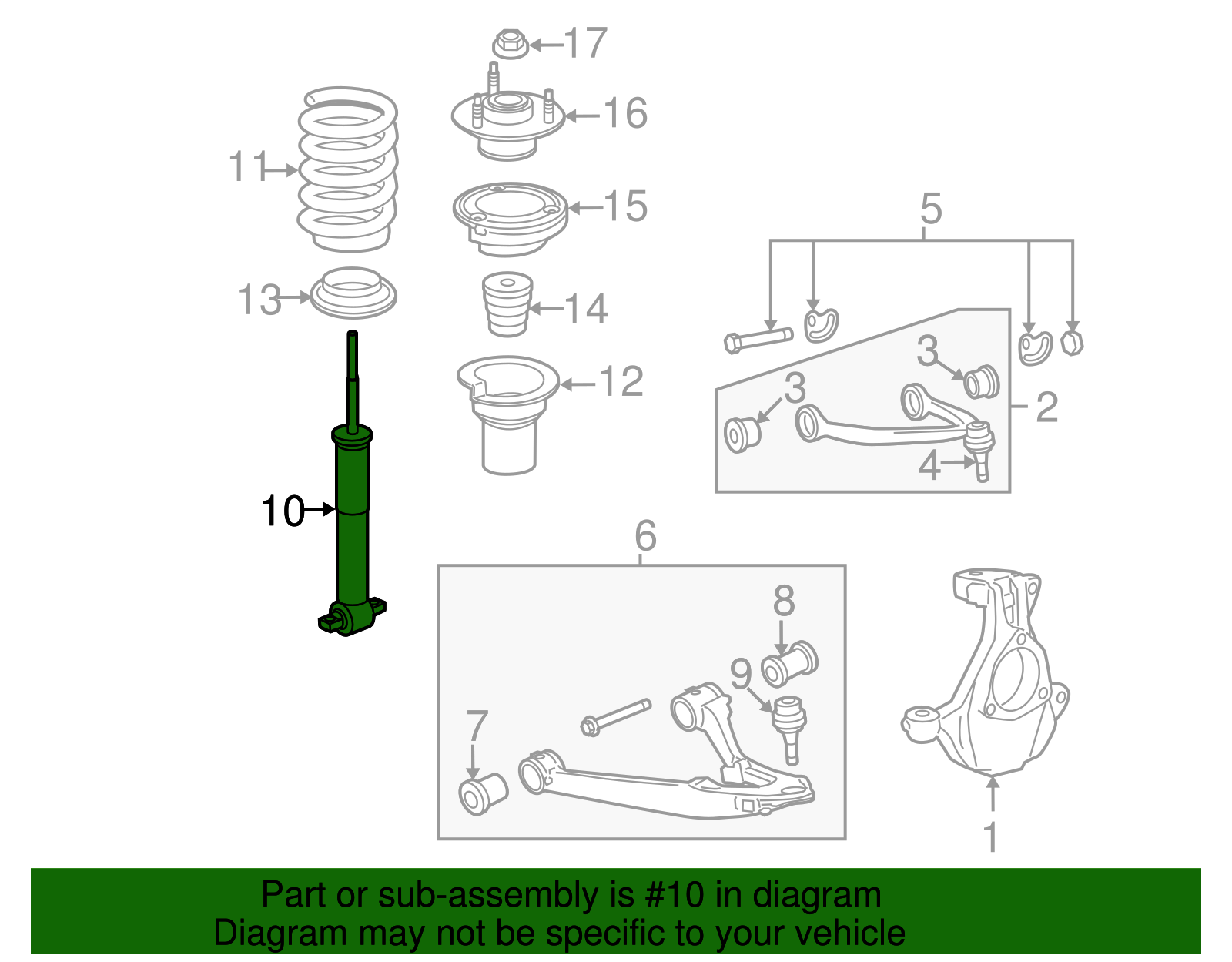 2009-2014 GM W (S)Absorber (Replaces Part Number 19353951) 19420992 GM ...