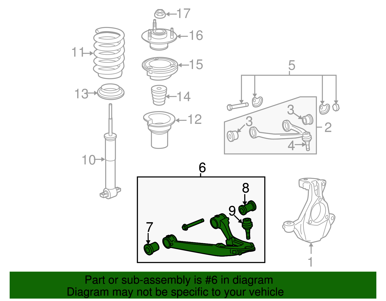 20869199 - 2007-2013 GM - Front Driver Side Lower Control Arm ...