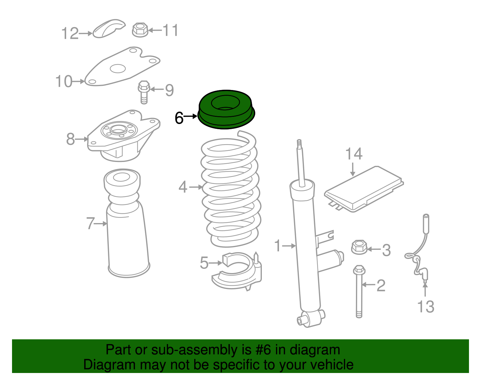 33-53-6-764-419 - Upper Spring Insulator 2006-2021 BMW | BMW OEM Parts