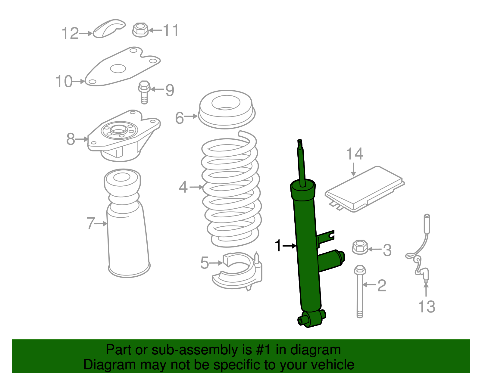 33526874377 - 2012-2016 BMW Shock Absorber (33-52-6-874-377) | BMW of ...