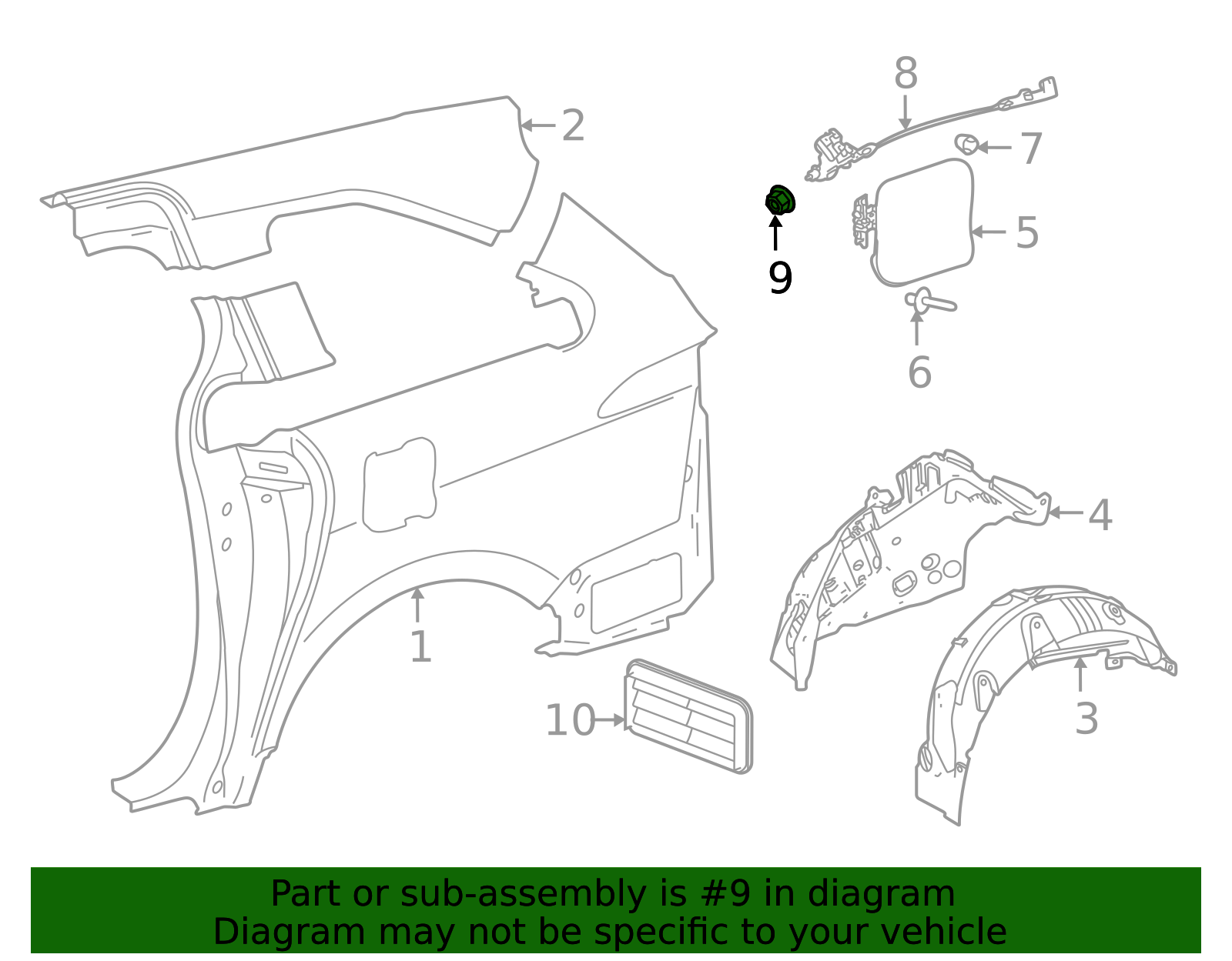 2021-2025 Toyota Sienna Fuel Filler Door Lock Actuator Clip 77377-08010 ...