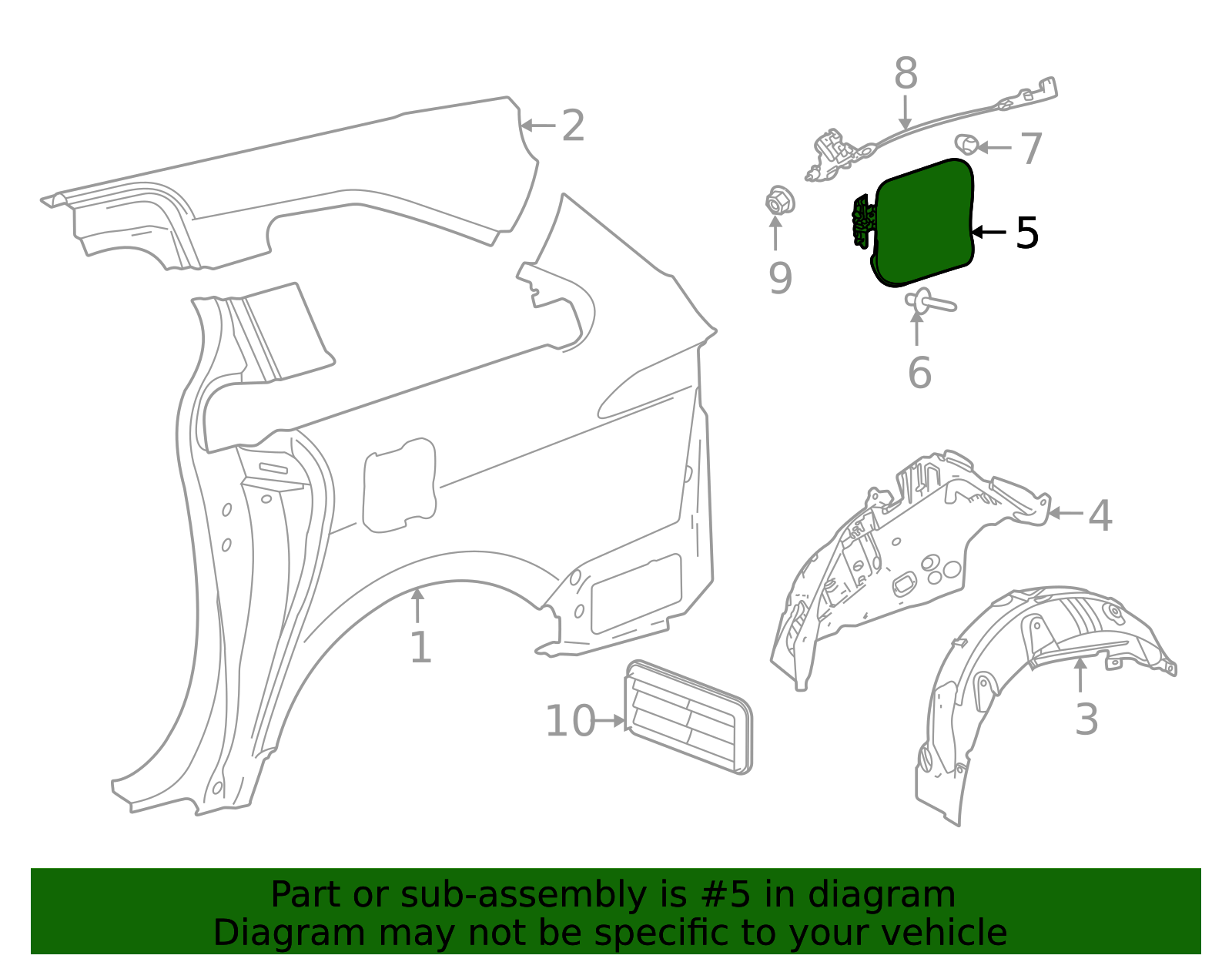 2021-2024 Toyota Sienna Fuel Door 77350-08030 | Toyota Parts Center