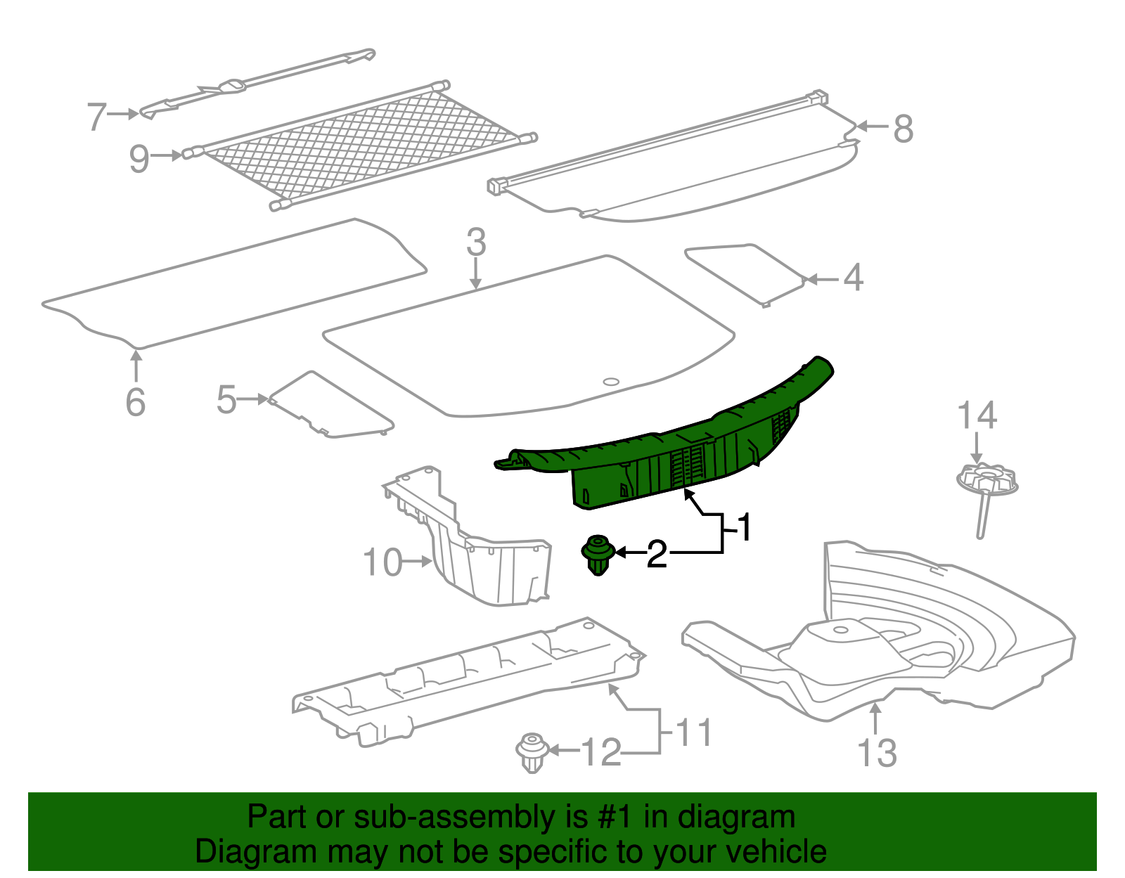 58387-0R070-C0 - 2016-2018 Toyota RAV4 - Rear Panel Trim | Nucar Toyota ...