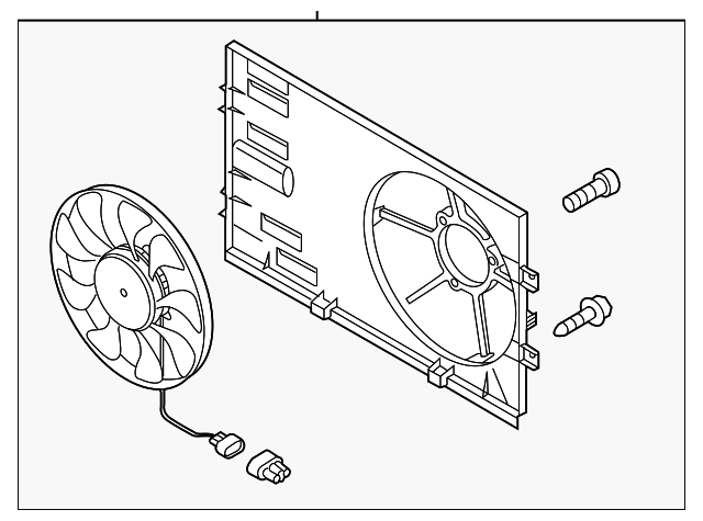 2011-2017 Volkswagen Fan Assembly 7P0-121-203-K | VW Direct Auto Parts