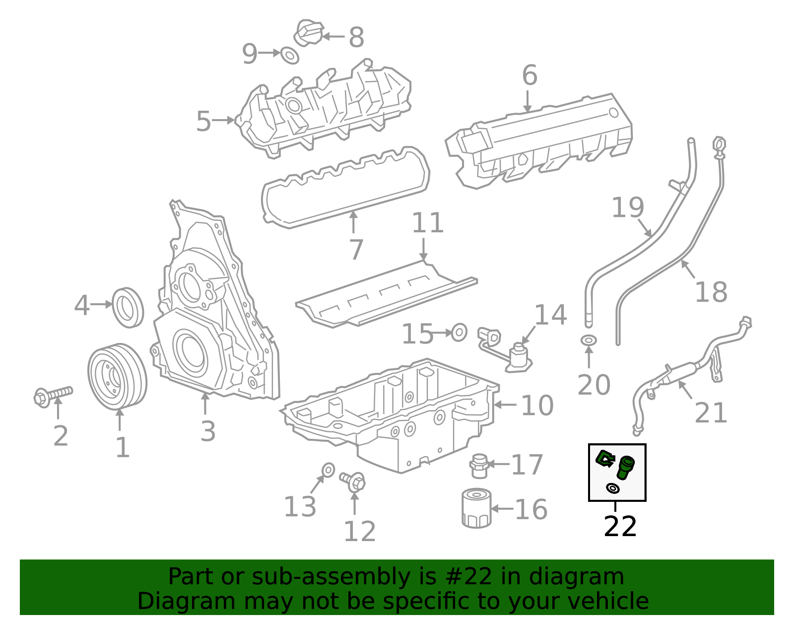 12646872 2015 2024 Gm Positive Crankcase Ventilation Pcv Valve