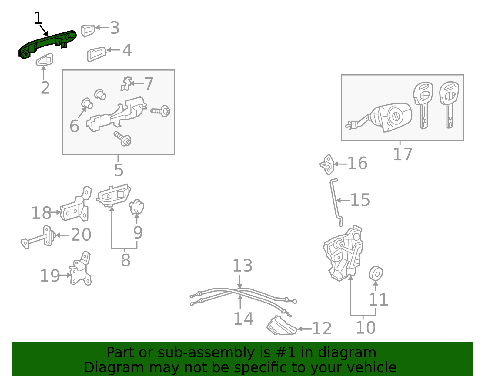 2020-2022 Toyota Corolla Handle, Outside 69210-06100-C2 | Toyota Parts ...
