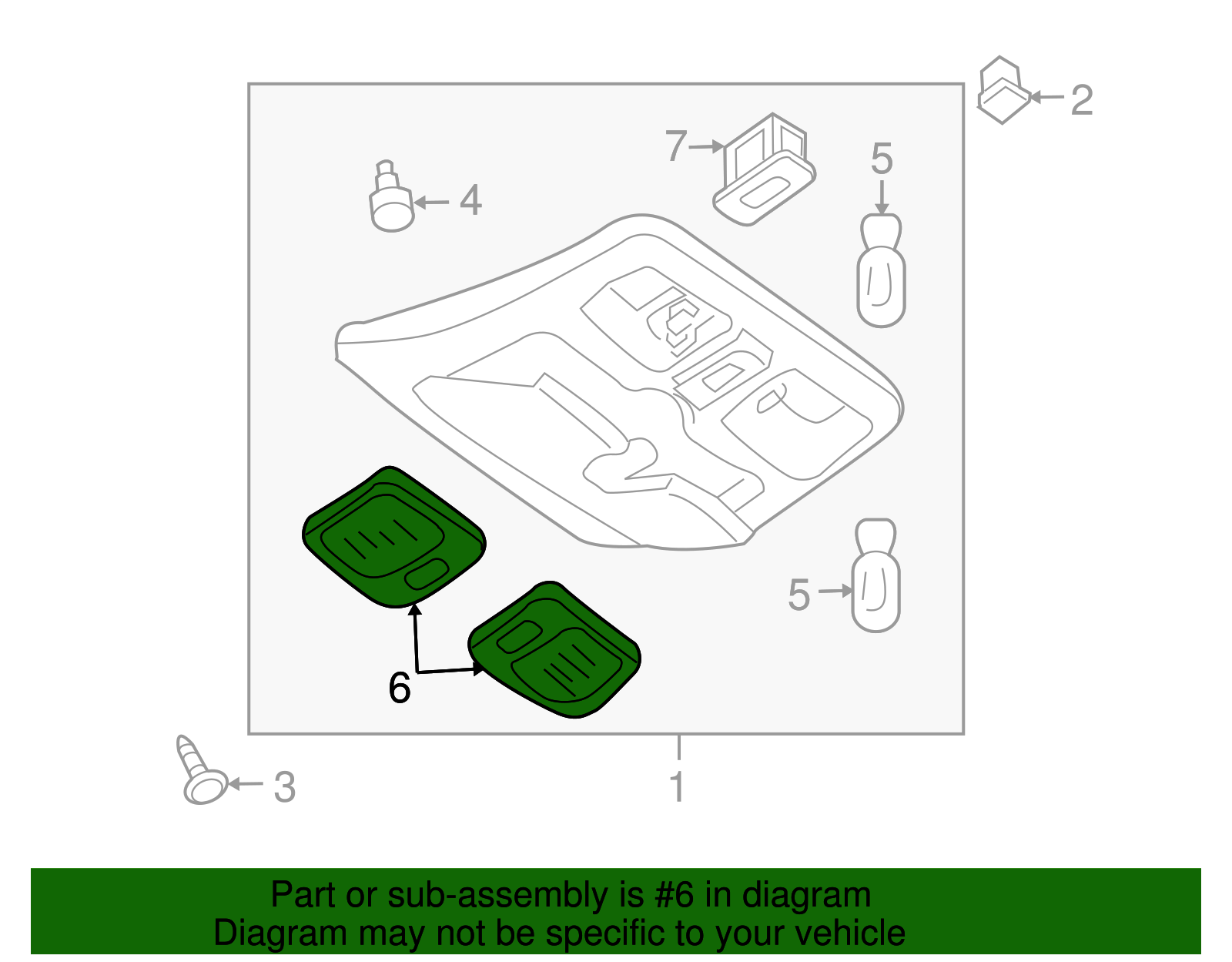 EC01-69-233A - Map Light Lens 2001-2011 Mazda Tribute | Florida Mazda Parts