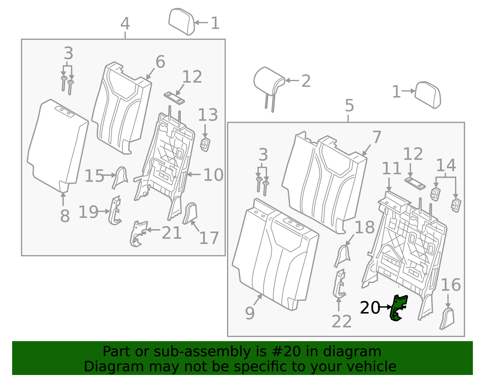 2020-2025 Hyundai Palisade Seat Back Recliner Adjustment Mechanism ...