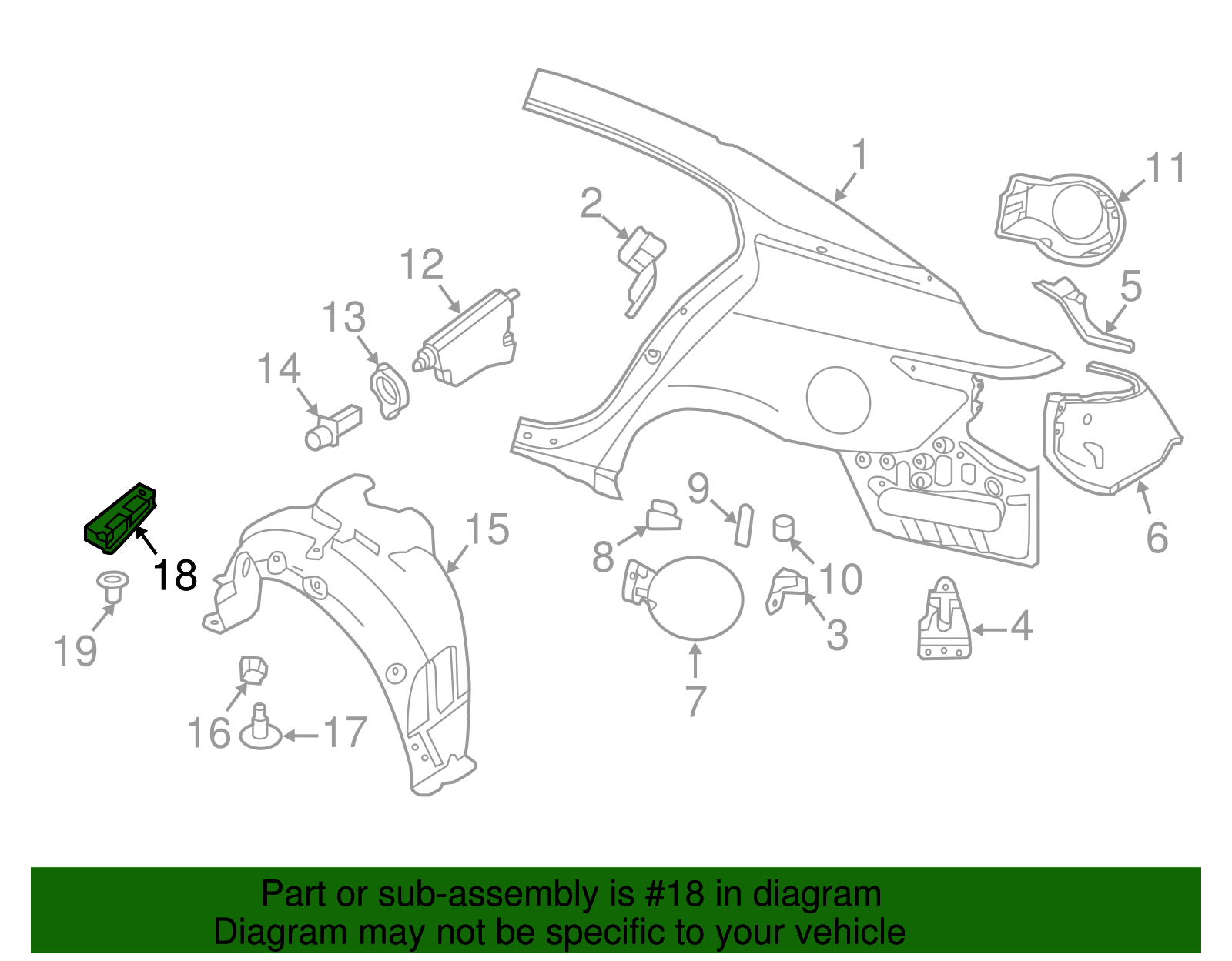 2016-2023 Nissan Maxima Pressure Vent 76805-4RA0A | Bill Kay Nissan Parts