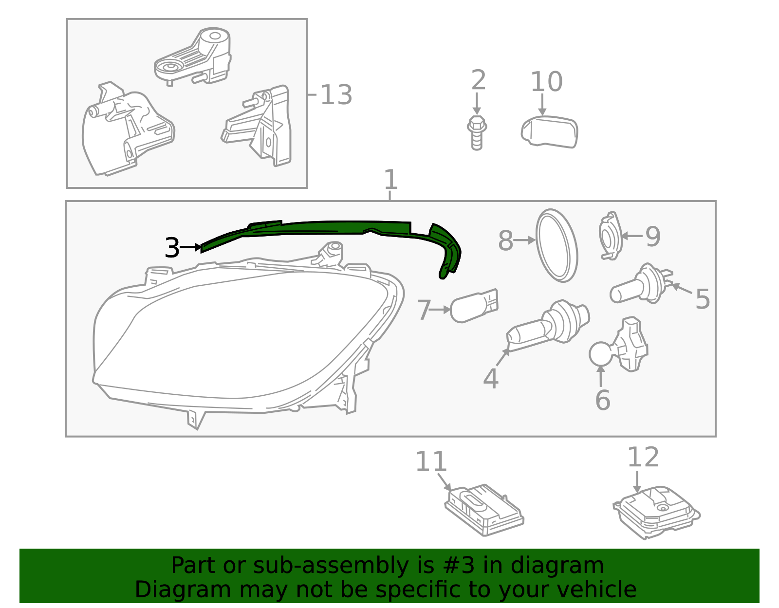 1668260191 - Mercedes-Benz Headlight Seal Performance Auto Parts