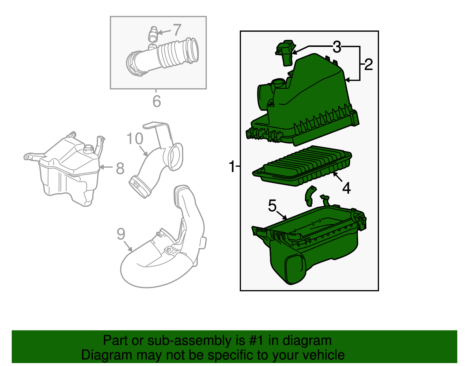 Genuine Toyota Air Cleaner Assembly part# 17700-22221 for 2009-2013 ...