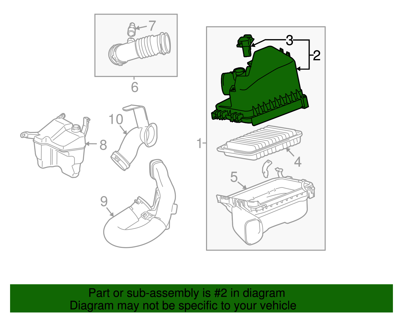 Genuine Toyota Upper Cover part# 17705-22211 for 2009-2013 Toyota ...