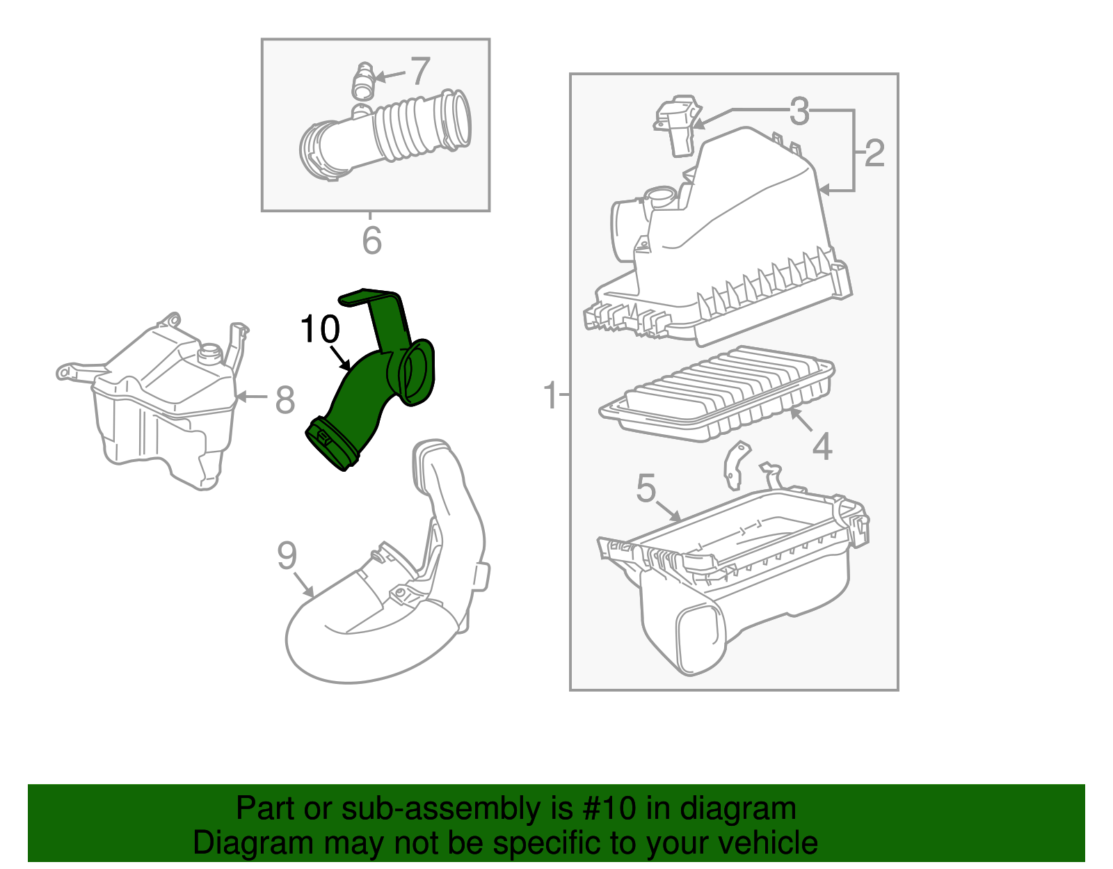 Genuine Toyota Inlet Tube part# 17751-0T040 for 2009-2013 Toyota ...