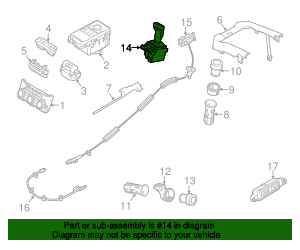 2013-2017 Land Rover Gear Shift Assembly LR108936 | OEM Parts Online