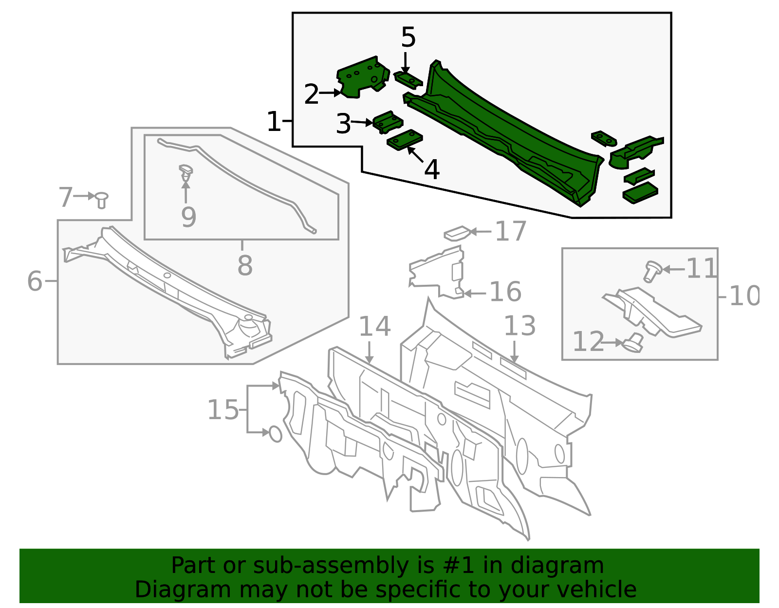 2008-2013 Toyota Land Cruiser Cowl Top Panel 55703-60290 | Toyota Parts ...
