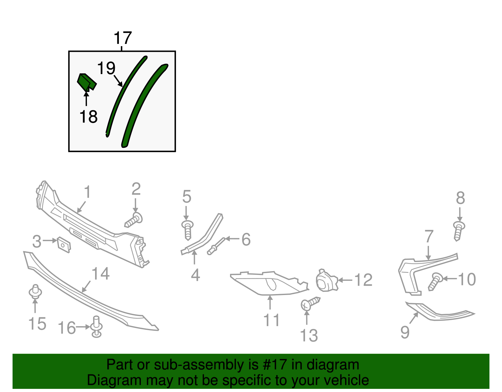 7407A673 - Wheel Opening Molding 2015-2020 Mitsubishi | Mitsubishi ...