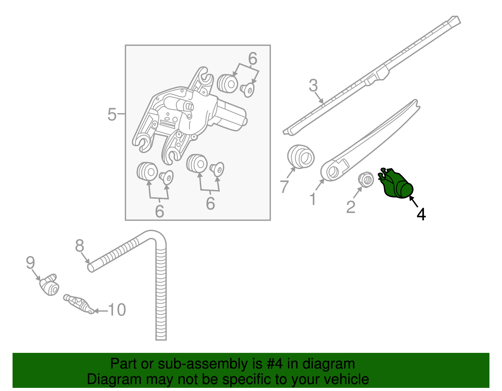 5K6-955-435 - Wiper Arm Cap 2010-2025 Volkswagen | Wolfsburg Parts Direct