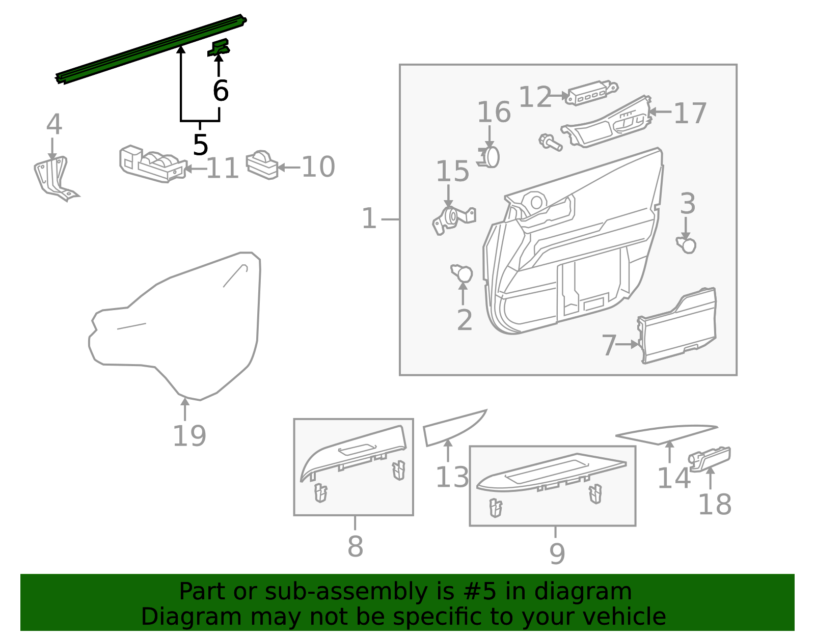 68171-0E020 - Belt Weather-Strip 2010-2015 Lexus | Longo Lexus Parts