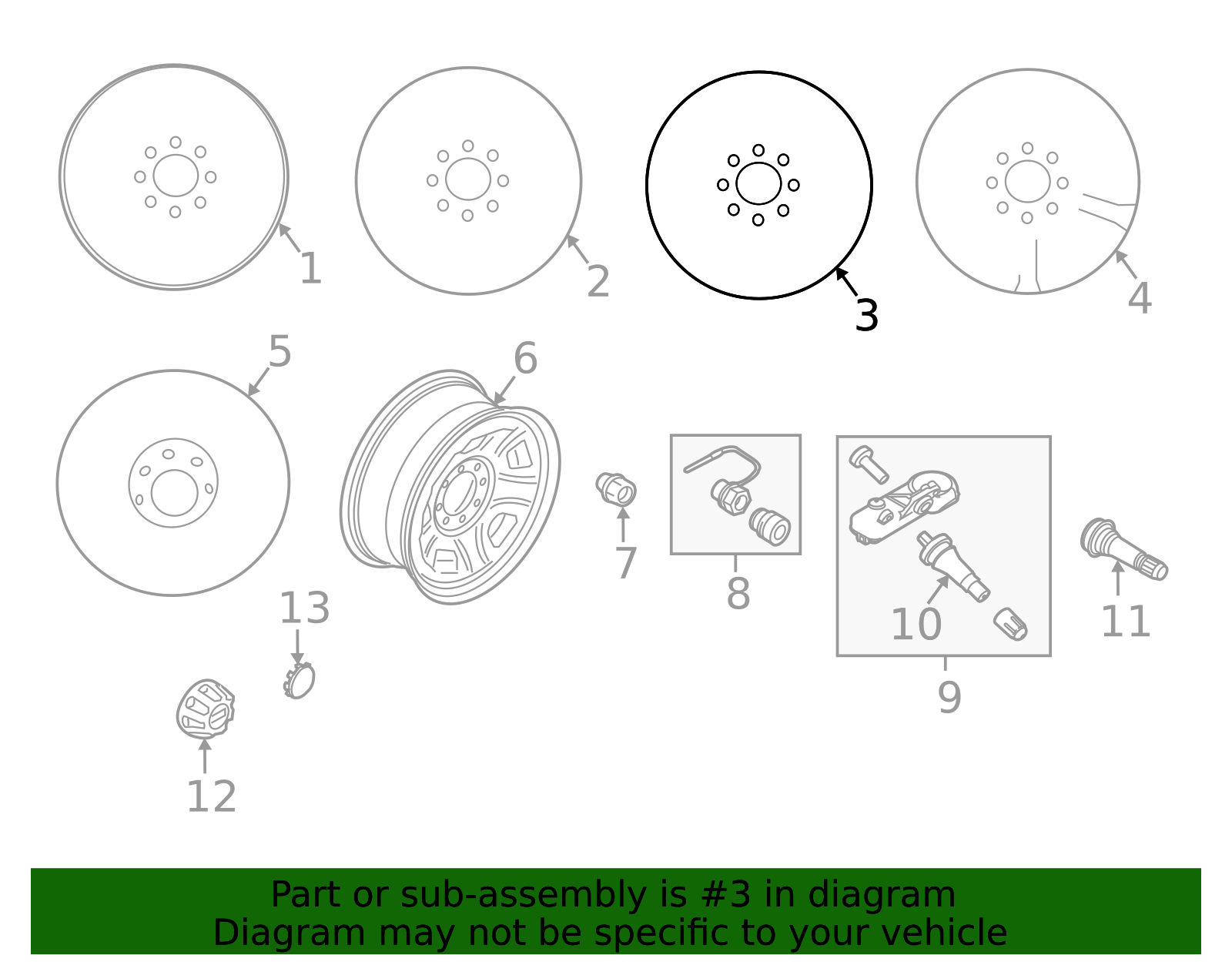 2017-2022 Ford | Wheel, Alloy | HC3Z-1007-K | Walls' Ford Parts